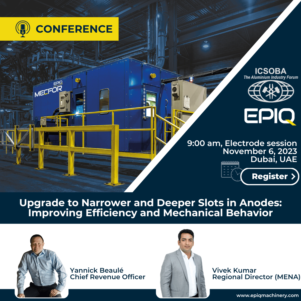 ICSOBA 2023 | EPIQ is presenting - EPIQ Machinerie | Machinery : EPIQ ...